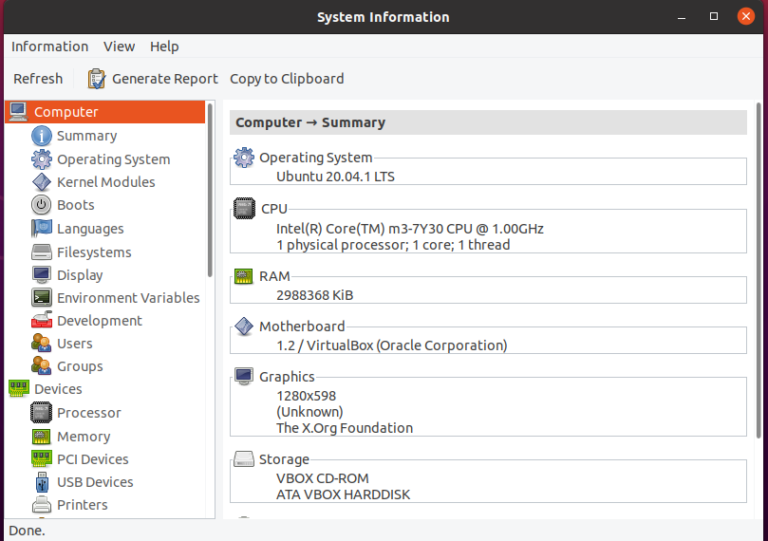 How to Install and Use HardInfo on Ubuntu 20.04 to check hardware ...