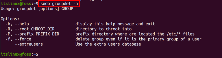 How to delete groups with groupdel command in Linux – Its Linux FOSS