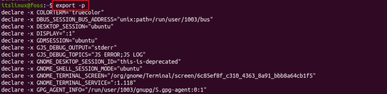 Export command in Linux | Explained – Its Linux FOSS
