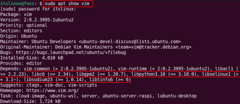 How to Check Dependencies of a Package in Ubuntu 22.04 – Its Linux FOSS