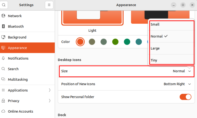 Ubuntu 22.04 Change Desktop Icon Size – Its Linux FOSS