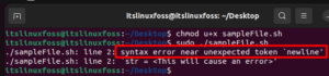 How to fix the “syntax error near unexpected token `newline’” error ...