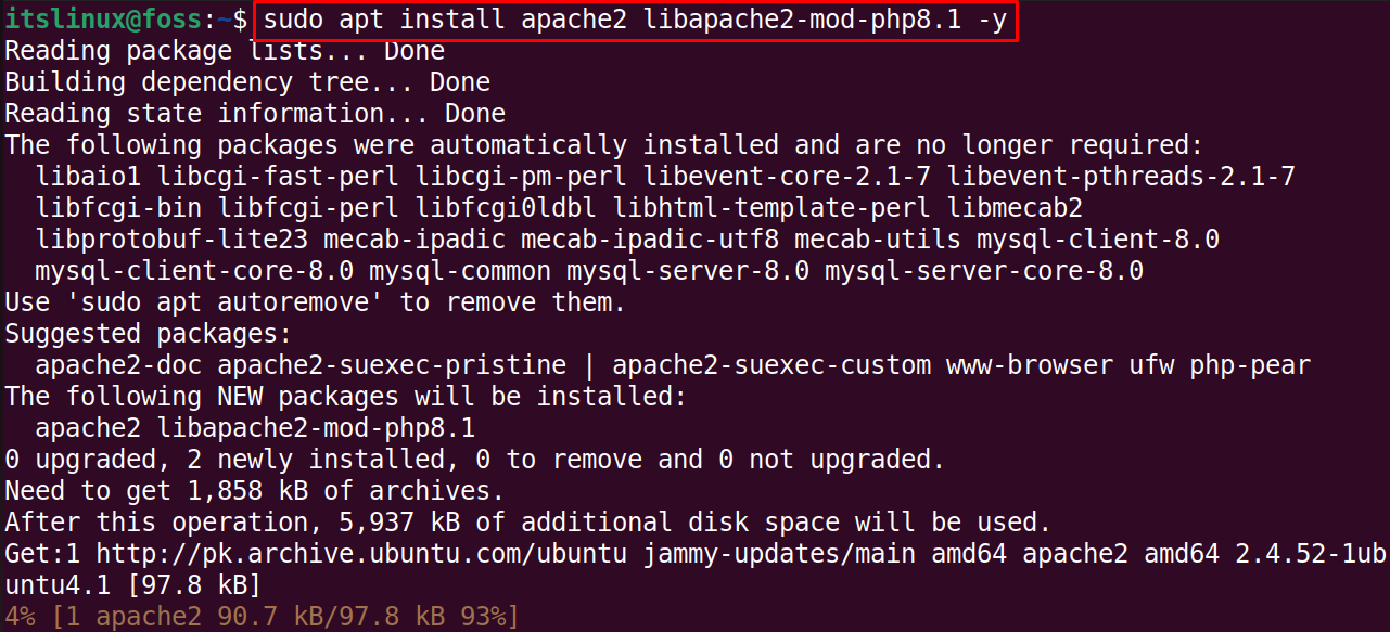 Set Up Lamplinux Apache Mysql Php Stack On Ubuntu 2204 Its Linux Foss