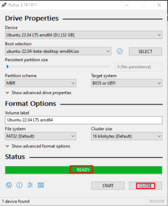 Rufus Bootable USB to install Ubuntu 22.04 LTS – Its Linux FOSS