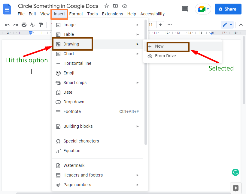 How To Circle Something In Google Docs Its Linux FOSS