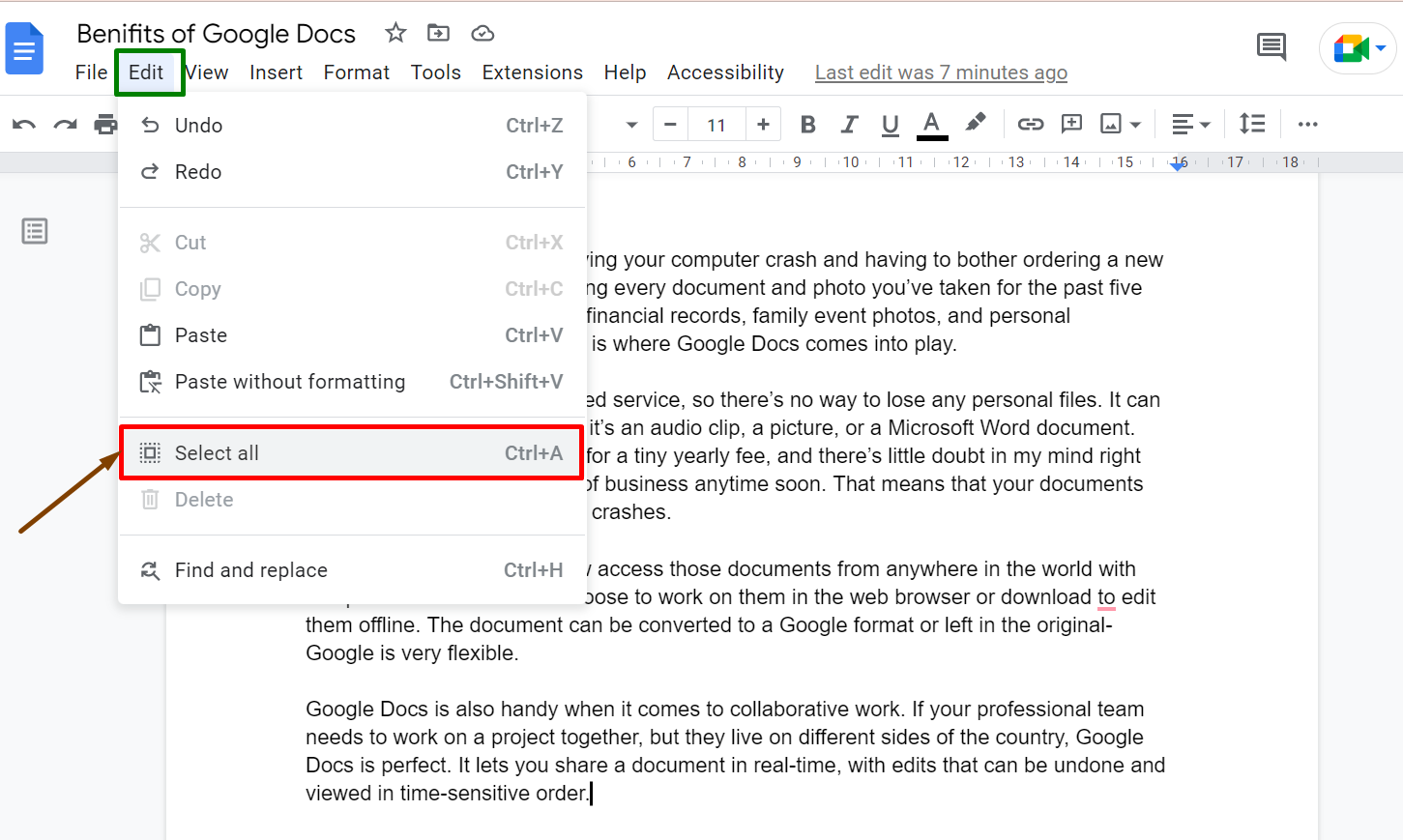 How to Select All in Google Docs? – Its Linux FOSS