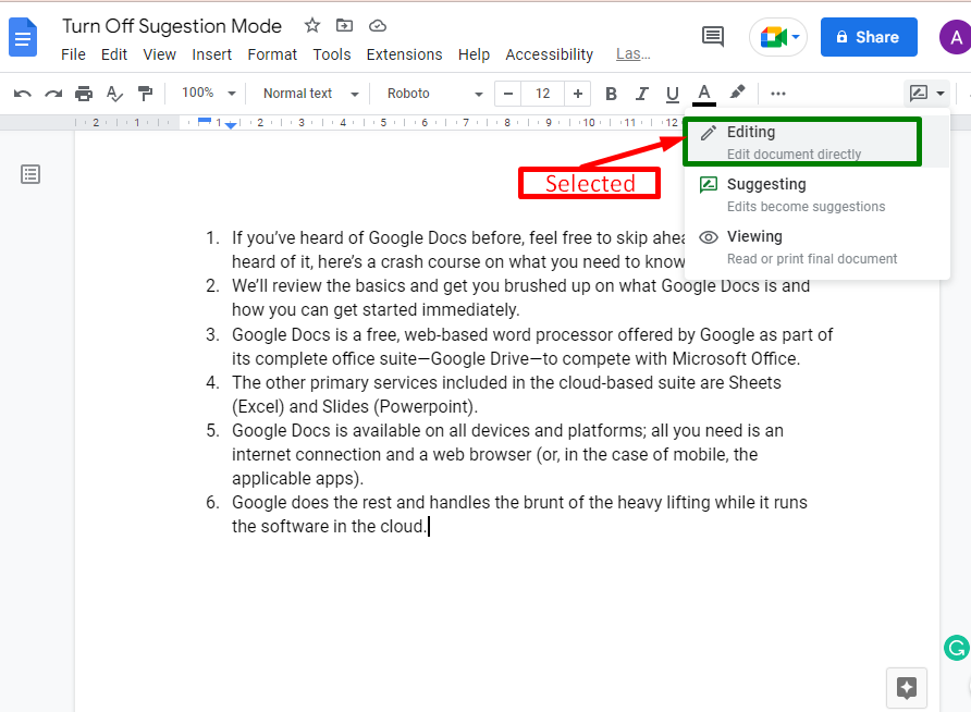 How To Turn Off Suggestion Mode In Google Docs Its Linux FOSS