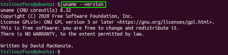 What Is Uname Command In Linux Its Linux Foss
