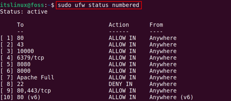 How To List And Delete Ufw Firewall Rules Its Linux Foss