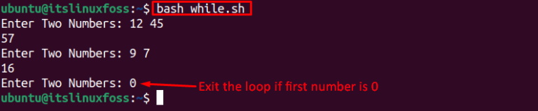 Bash while Loop | Explained – Its Linux FOSS