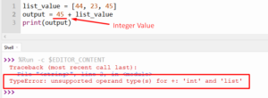TypeError: unsupported operand type(s) for +: int and list – Its Linux FOSS