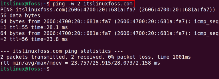Linux | ping Command – Its Linux FOSS