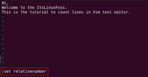 How to Show Line Numbers in Vim / Vi? – Its Linux FOSS