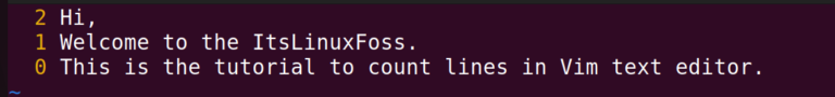 How to Show Line Numbers in Vim / Vi? – Its Linux FOSS
