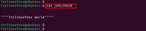 How to Show MOTD in Linux? – Its Linux FOSS