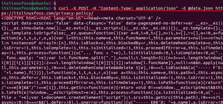 How To Use Curl Post Data From File Its Linux Foss