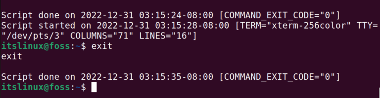 How To Use Script Command In Linux Its Linux Foss 3354