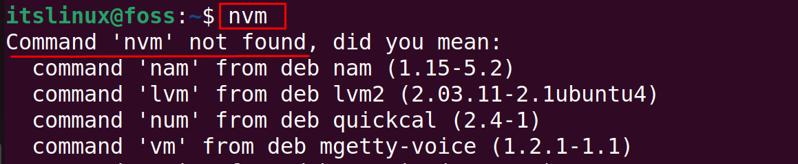 Fixed Command Not Found Nvm Its Linux Foss