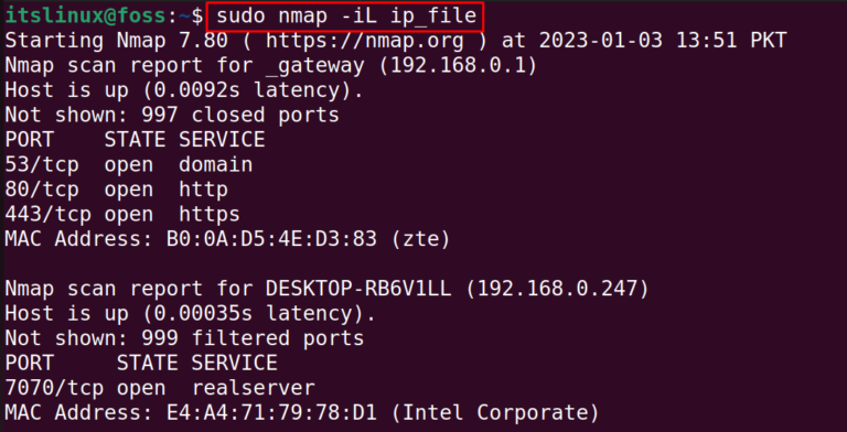 How to Scan IP Ranges Using nmap? – Its Linux FOSS