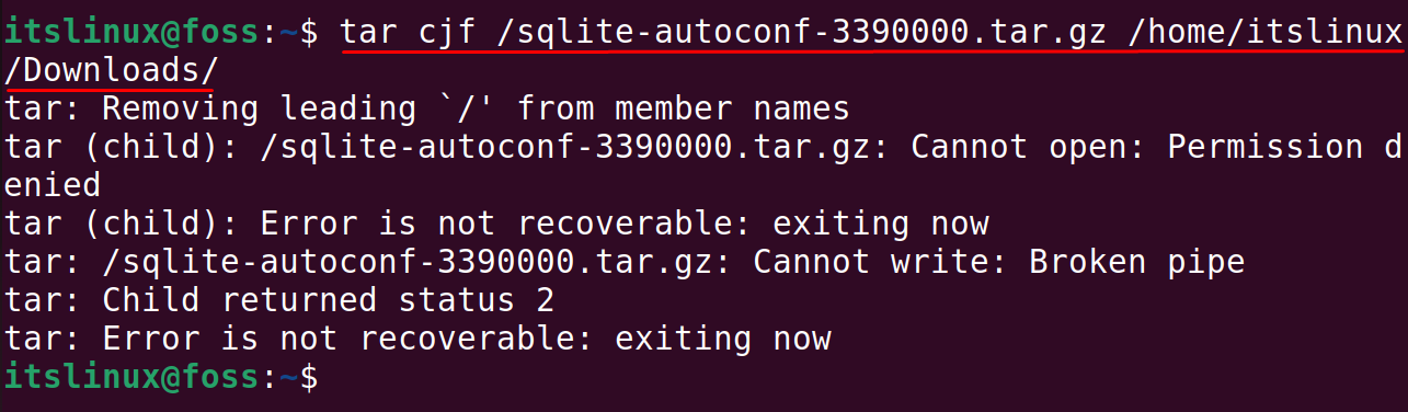 How to Fix “tar: removing leading `/’ from member names”? – Its Linux FOSS