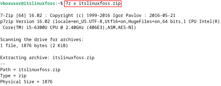 How To Unzip A File In Linux Unzip Syntax 7 Unzip Commands Its Linux Foss