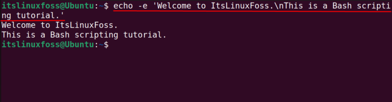 Echo newline in Bash prints literal in Bash \n – Its Linux FOSS