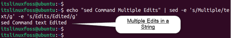 How to Make Multiple Edits with a Single Call to sed? – Its Linux FOSS