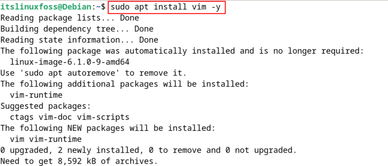 How to Install Vim on Debian 12 – Its Linux FOSS