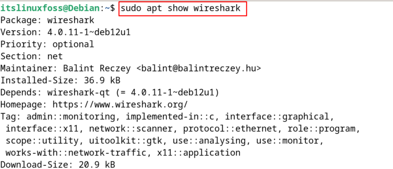 How to Install Wireshark on Debian 12 – Its Linux FOSS