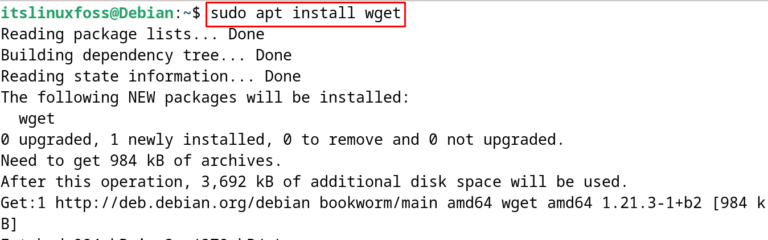 How to Install the wget Command in Debian 12 – Its Linux FOSS