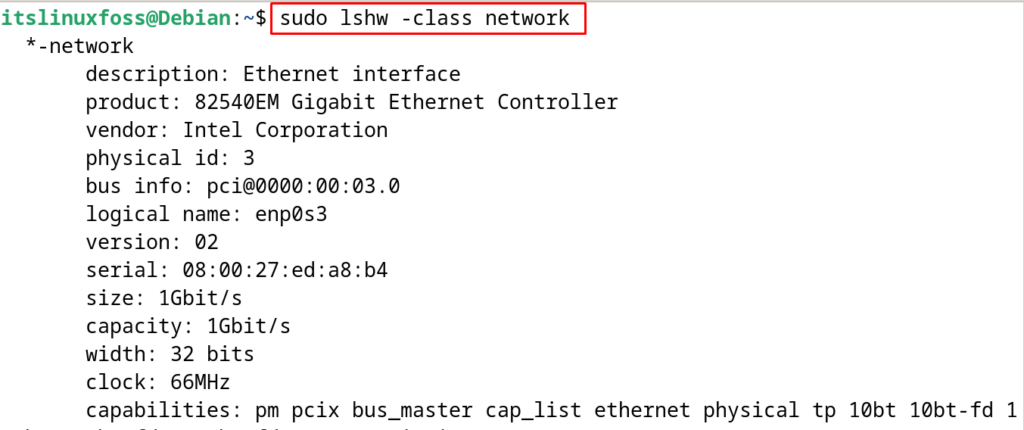 How to List Network Interfaces on Debian 12 – Its Linux FOSS