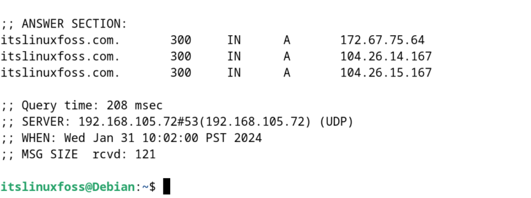 How To Install And Use Dig Command On Debian 12 Its Linux Foss