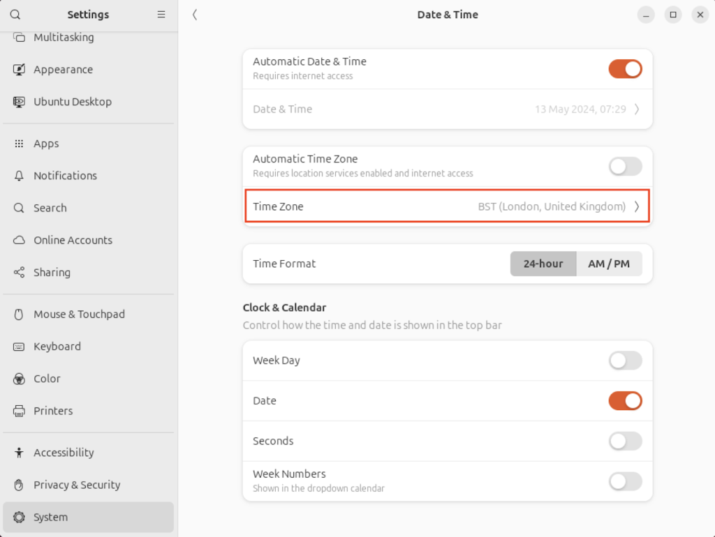 How to Set or Change Timezone on Ubuntu 24.04